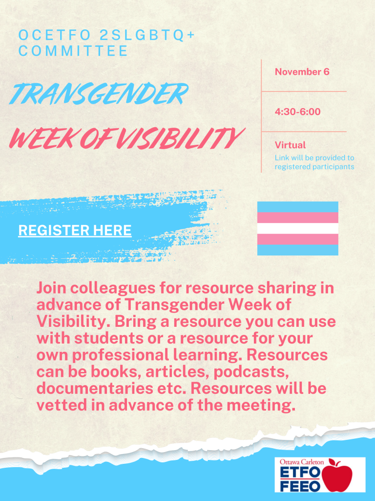 Transgender Week of Visibility - The Ottawa-Carleton Elementary ...